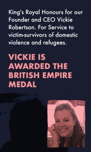 Vickie Robertson has been awarded the British Empire Medal ...